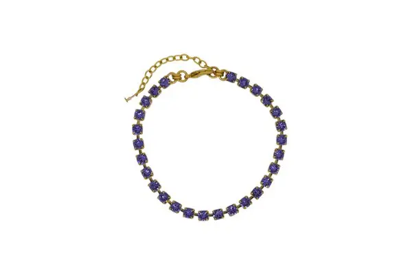 VICKISARGE Gold-plated Tennis Bracelet - Purple