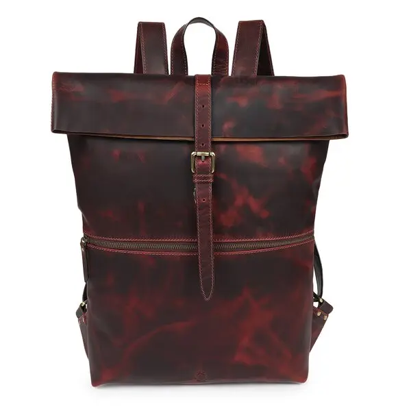 DÖTCH LEATHER Handmade Leather Rolltop Laptop Backpack