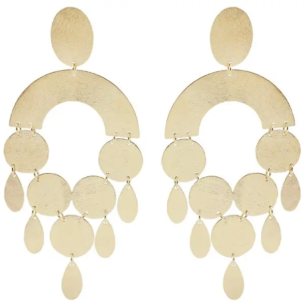 MARCIA MORAN Christi Marquise Drop Earrings - Gold