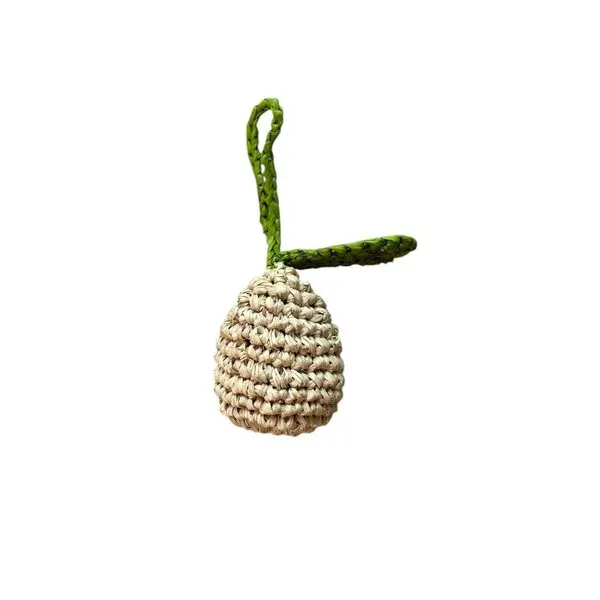 ZANATANY CONCEPTS Accessories Apple Raffia Keyring - Green