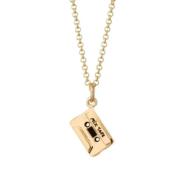 SCREAM PRETTY Mix Tape Charm Necklace - Gold