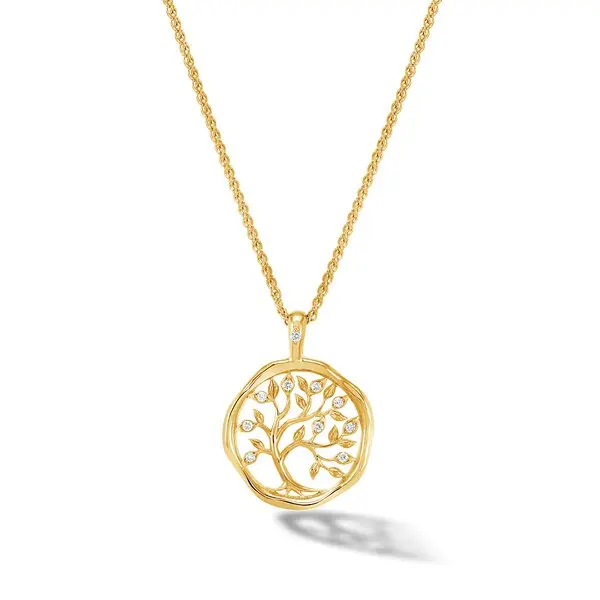 DOWER & HALL Tree Of Life Talisman Diamond Necklace - Gold
