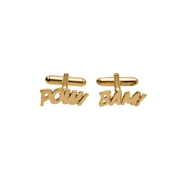 EDGE ONLY Pow! Bam! Cufflinks 18ct Vermeil - Gold