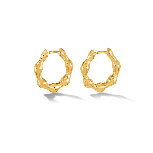 DOWER & HALL Waterfall Huggie Hoop Earrings - Gold