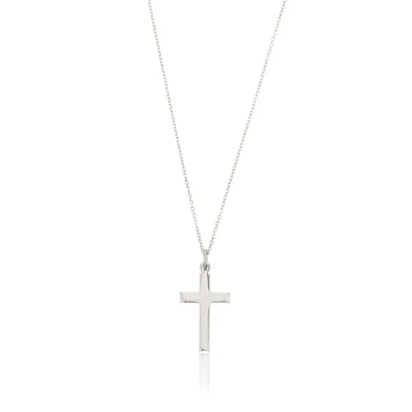 LILY & ROO Sterling Cross Charm Necklace - Silver