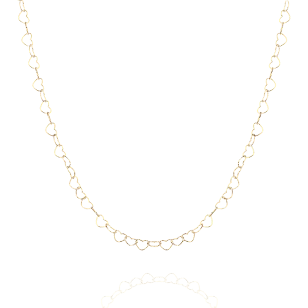 SPERO LONDON Love Heart Sterling Silver Chain Necklace - Gold