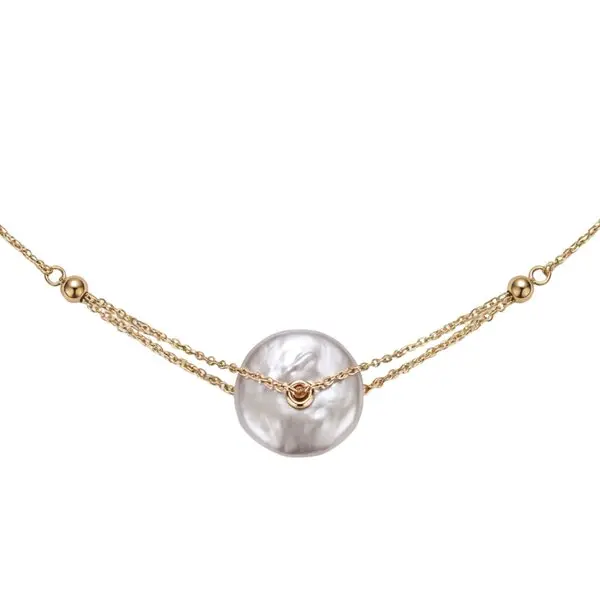 SEREE Mabel Pendant Pearl Necklace - White