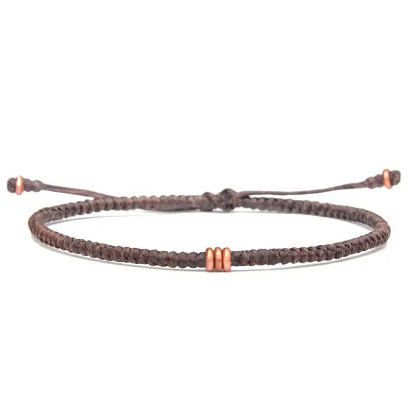HARBOUR UK BRACELETS Pure Copper Rounded Bracelet - Brown