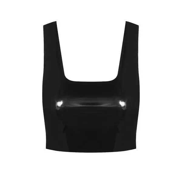 Commando Faux Patent Leather Crop Top