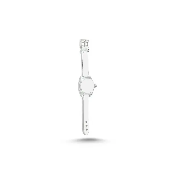 ECCE ARTISAN DIAMONDS 925k Sterling Watch Mini Pin - Silver