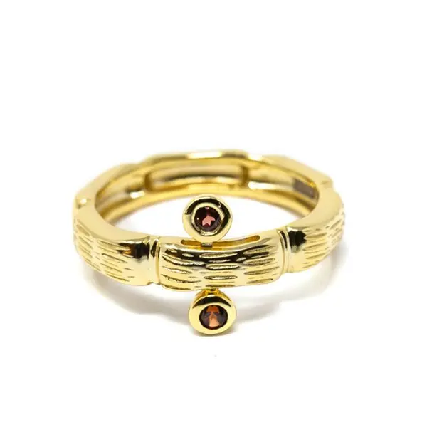 NASI SILVER Living Ring Garnet, Gold - Yellow