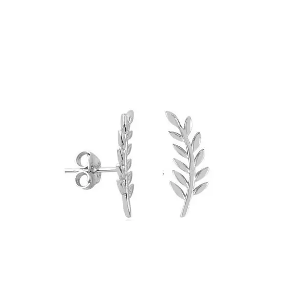 SPERO LONDON Ear Of Wheat Sterling Stud Earrings - Silver