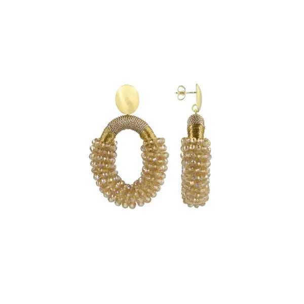 LOTT. GIOIELLI Yara Oval M Earrings - Gold