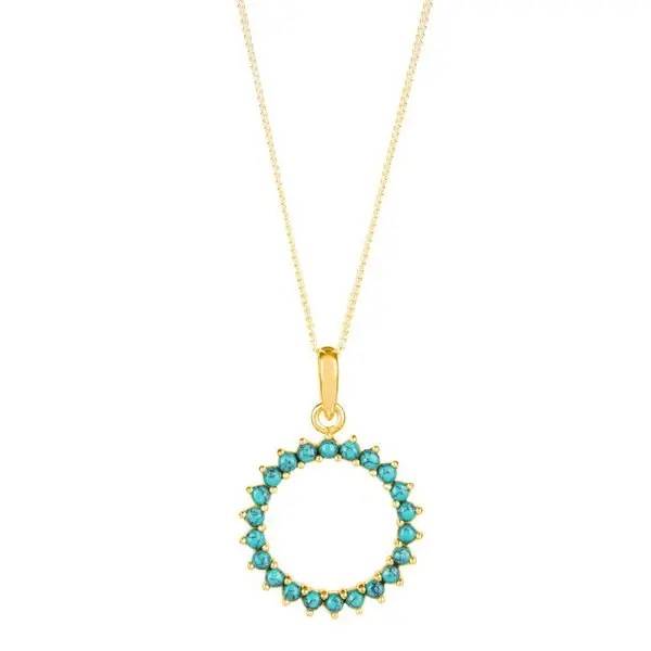 CHARLOTTE'S WEB JEWELLERY Halo Radiance Turquoise Necklace - Gold