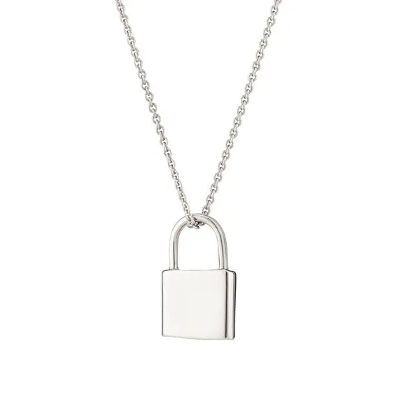 POSH TOTTY DESIGNS Sterling Padlock Charm Necklace - Silver