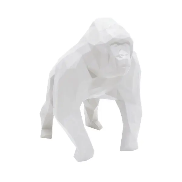 MAROKKA DESIGN Gorilla Geometric Sculpture Gus - White