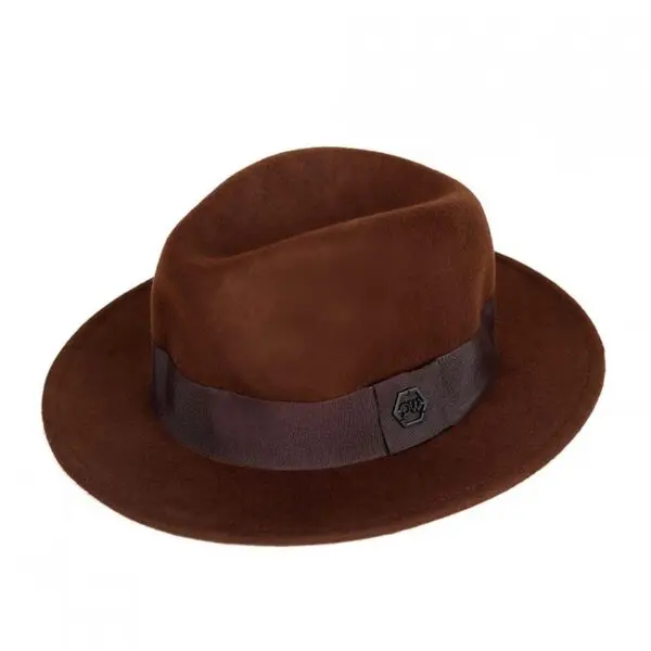 DAVID WEJ Wool Fedora Hat - Brown
