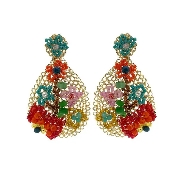 LAVISH BY TRICIA MILANEZE Florence Earrings - Brown/yellow
