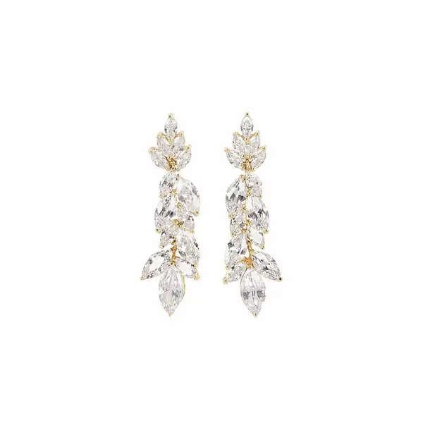STEPHANIE BROWNE AUSTRALIA Allure Zirconia Dangle Earrings - Gold