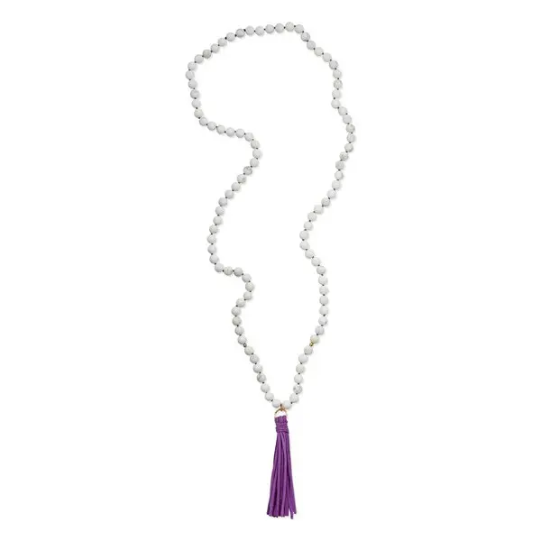 HEATHER HAWKINS Talulah Belle Howlite Gemstone Beaded Necklace - White