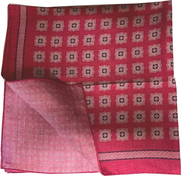 LAZYJACK PRESS Double-sided Italian Silk Bloom Scarf - Pink