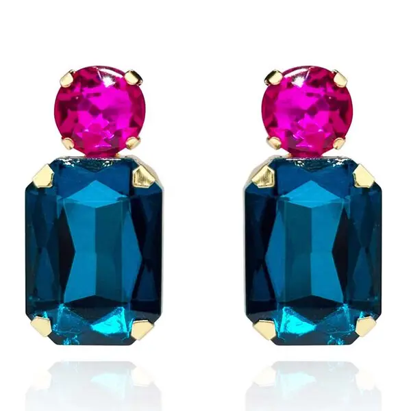 MICHAEL NASH JEWELRY Adelle Crystal Drop Earrings - Blue