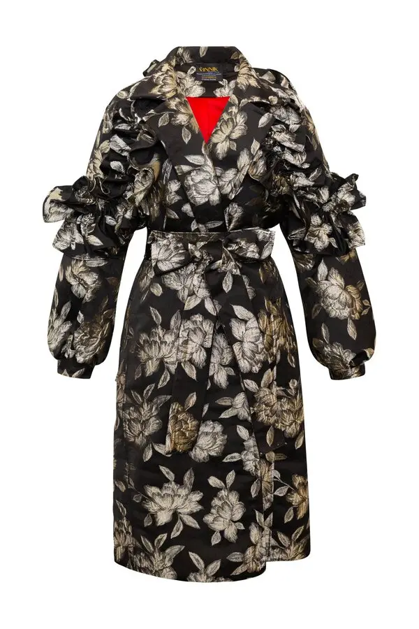 BYVINNIK Ruffle Trench Coat