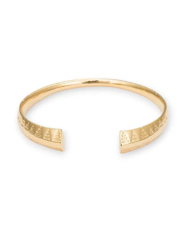 KYBELE STUDIO Inscribed Cuff Bracelet - Gold