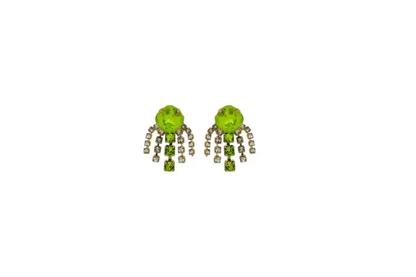 VICKISARGE The Green Sparkler Earrings - Gold/green