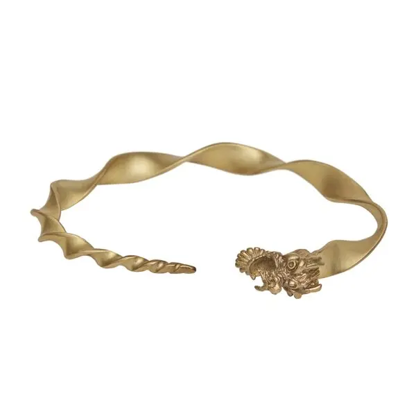 ZEWORKS Dragon Burma Brass Bracelet - Gold