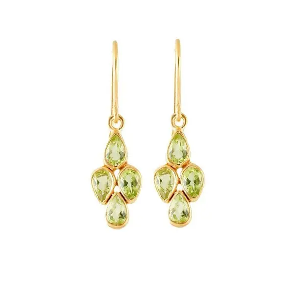 OPIUM JEWELS Soul Star Peridot Earrings - Gold/green