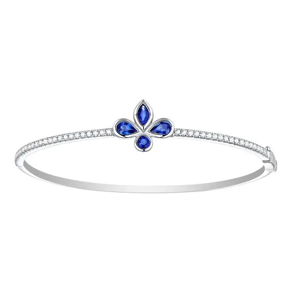 ARTISAN 18k White Gold Diamond And Sapphire Bracelet - White/blue