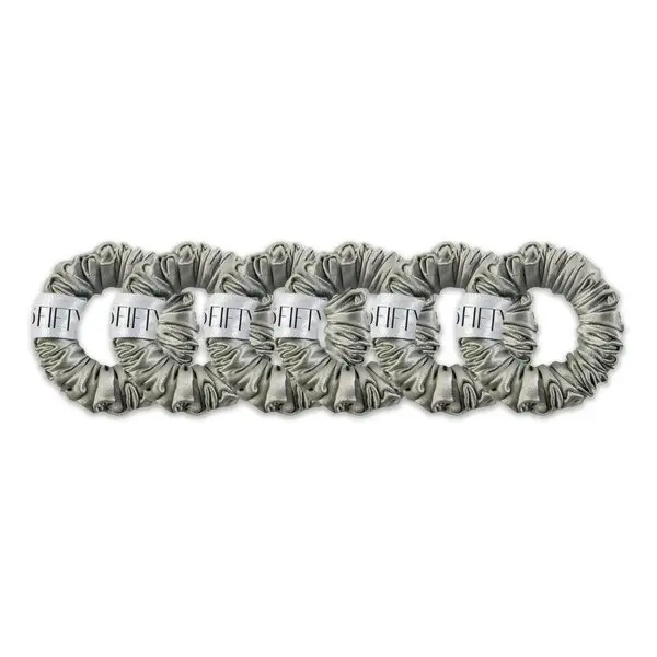 6FIFTYTWO® Neutrals Pure Mulberry Mini Silk Scrunchies - Green