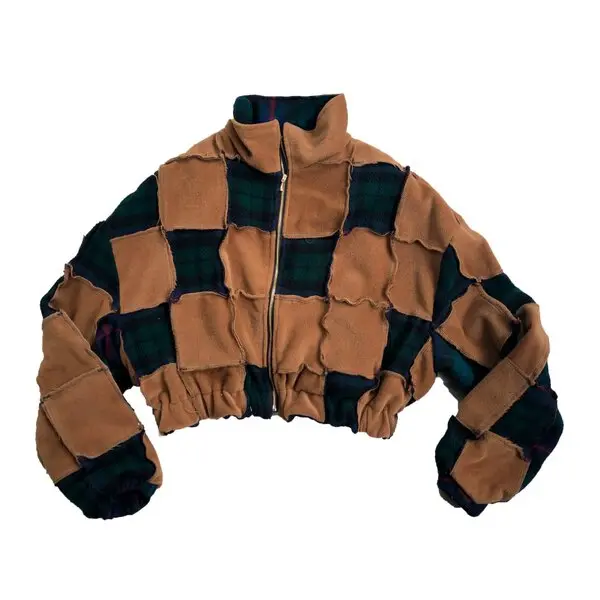 JUAN VG Upcycled Patchwork Bomber Jacket