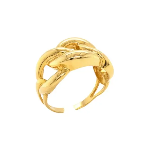 LINYA JEWELLERY Chain Link Ring - Gold