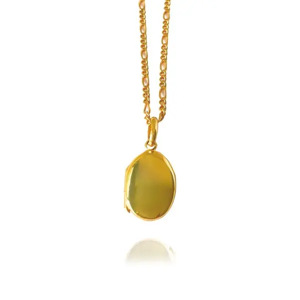 LINYA JEWELLERY Mini Locket Necklace - Gold