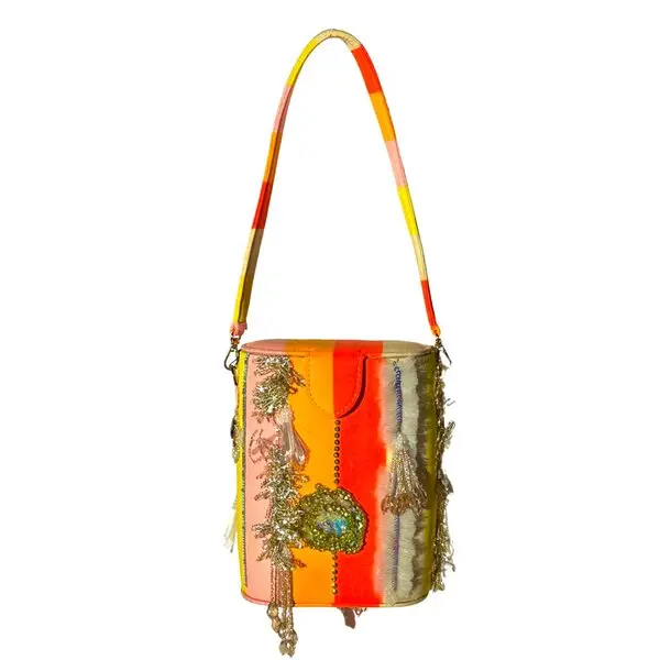 SIMITRI Mai Tai Bucket Bag - Gold