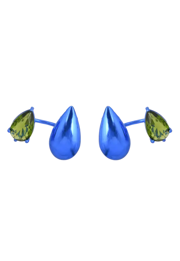 LAVANI JEWELS Kusanagi Drop Earrings - Blue