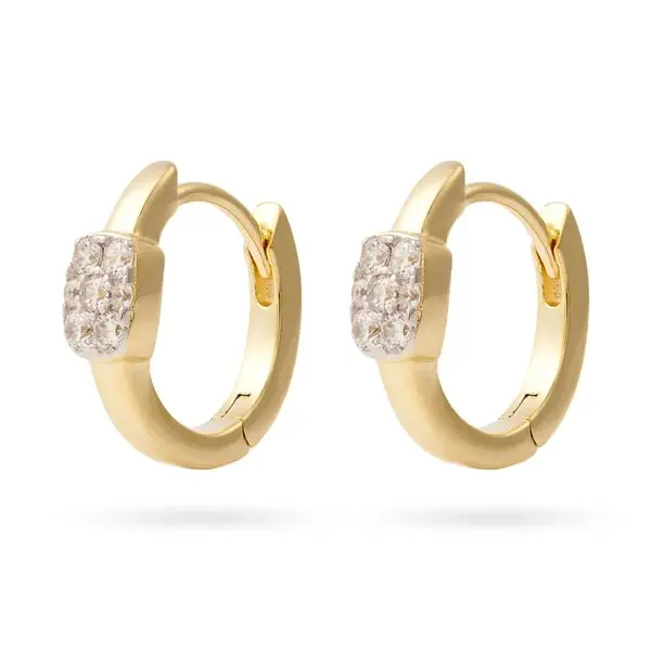 ONEWILDONE Plated Sterling Silver Hoop Earrings - Gold