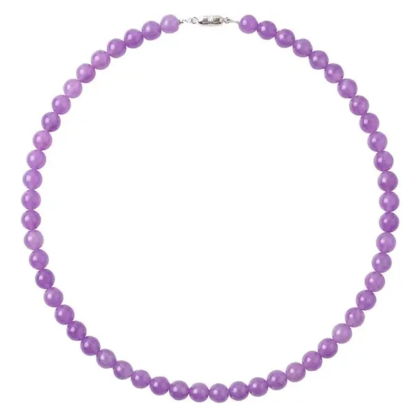 SEREE Beaded Jadeite Necklace - Purple