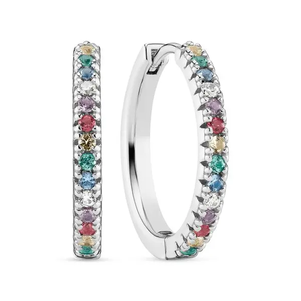 SIF JAKOBS JEWELLERY Ellera Grande Multicolour Earrings - Silver