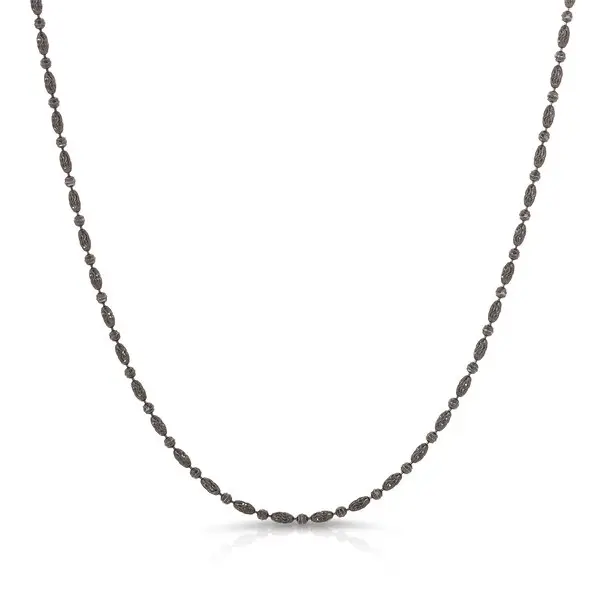 Maya Brenner Designs Rhodium Plated Antique Bead Chain - Black