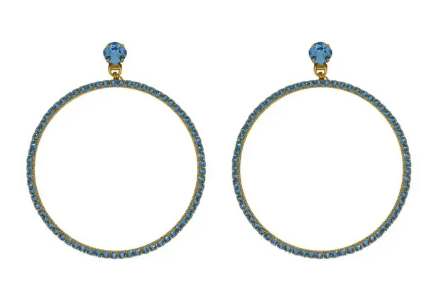 VICKISARGE Jumbo Hoop Clip-on Earrings - Blue