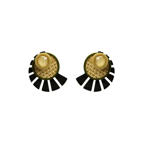 GISSA BICALHO Acrylic Earrings - Black