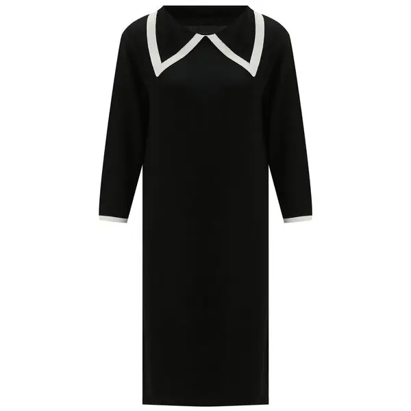 PERALUNA Grace Loose Fit A-line Rayon Knit Dress
