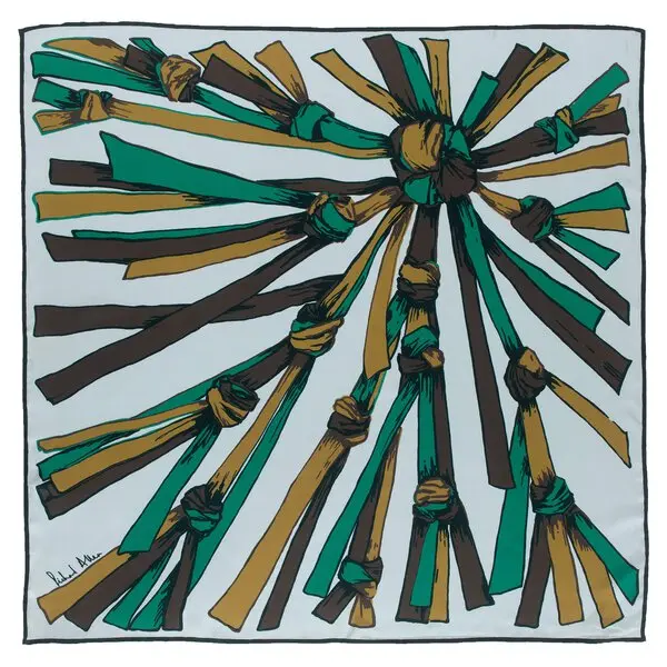 RICHARD ALLAN LONDON Nexus Silk Scarf - Green