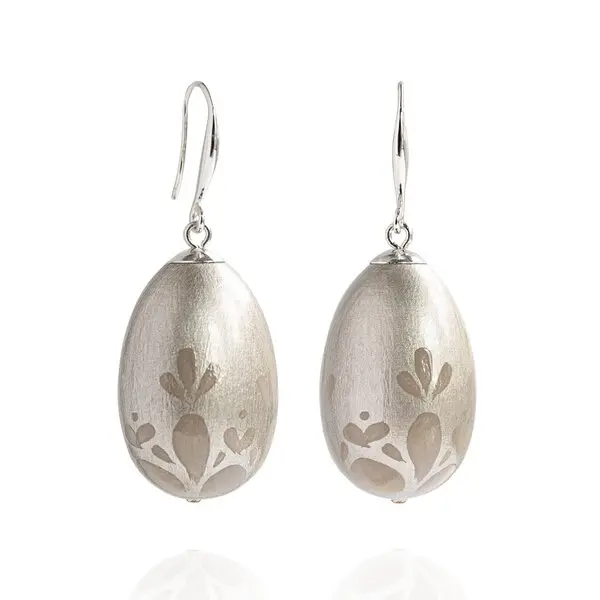 SAULE LABEL Nova Platinum Glow Drop Earrings - Silver