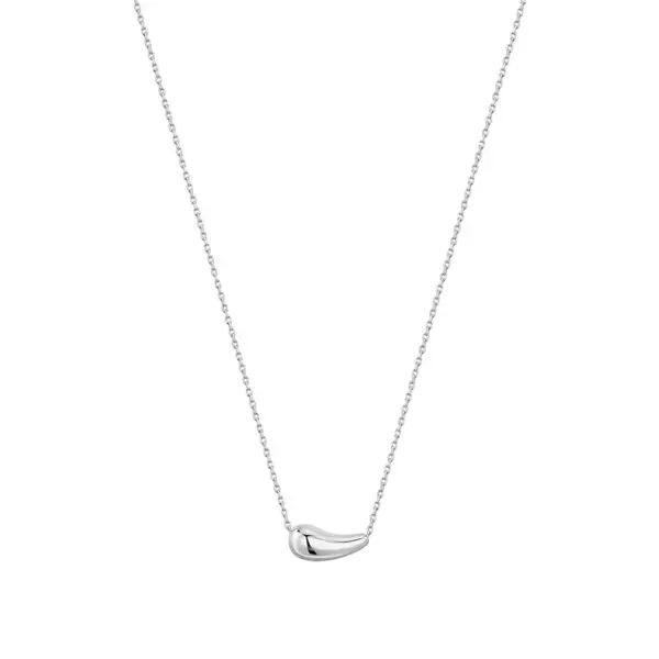 VANCHI Mabel Sculptural Droplet Pendant Necklace - Silver