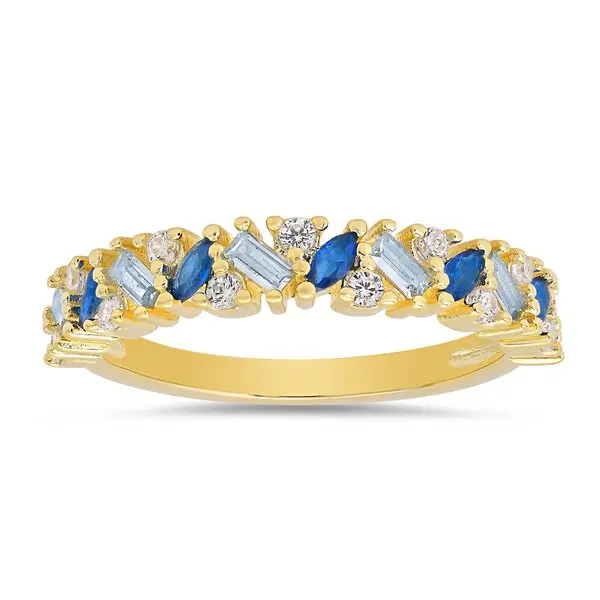 KYLIE HARPER Multi-shape Ombre Band Ring - Gold