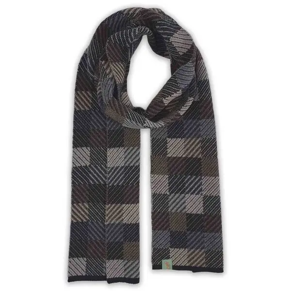 OTTO & SPIKE Neutrals / Black / Brown Scarves Patch Black, Wheat Brown - Black/brown